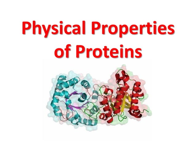 Physico-chemcial Properties of proteins | PDF | Chemistry | Science