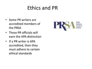Public Relations Ethics | PPTX