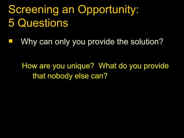 5 q's framework | PPT | Business | Business and Finance