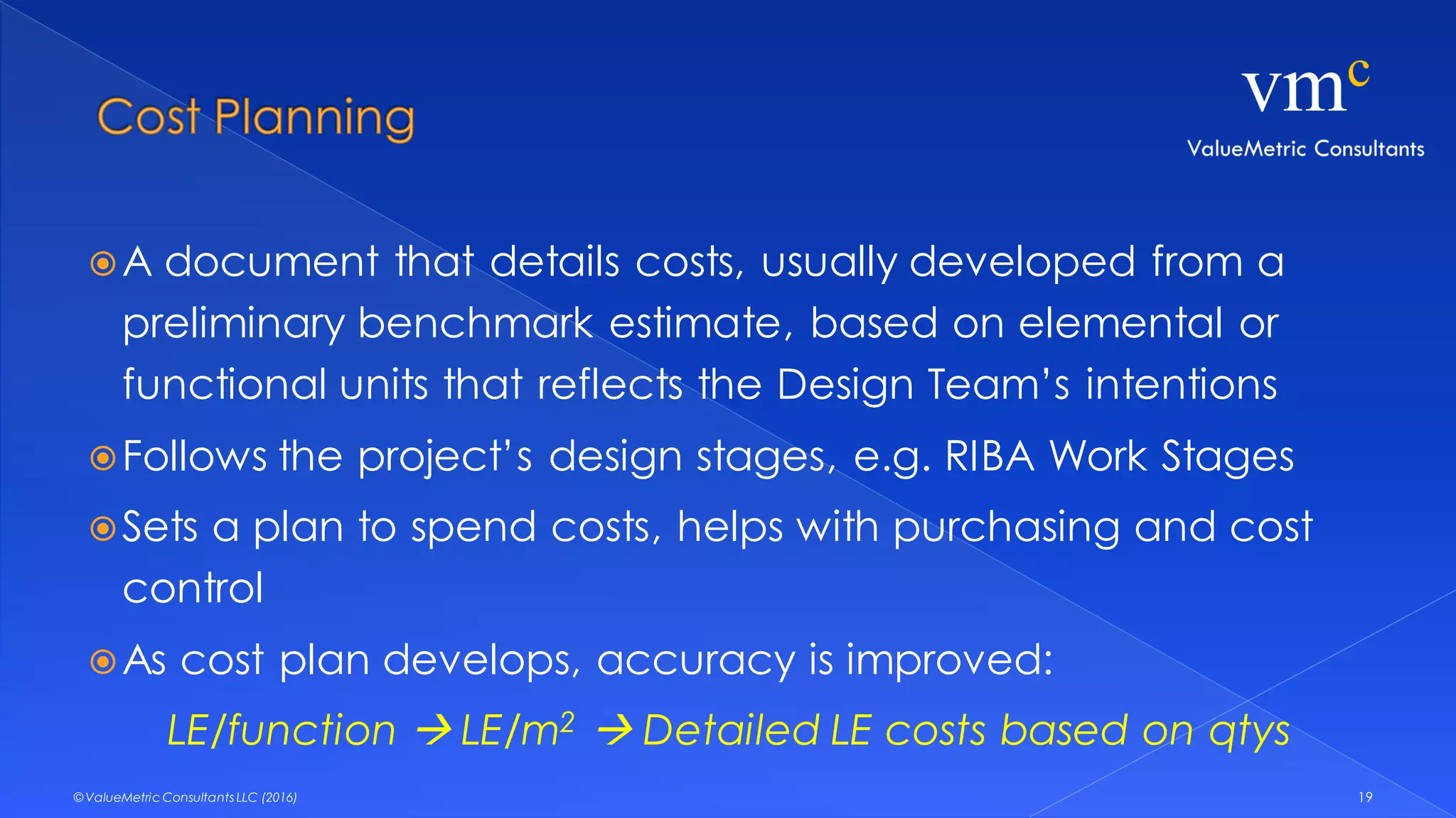 Quantity Surveying & Cost Planning | PDF