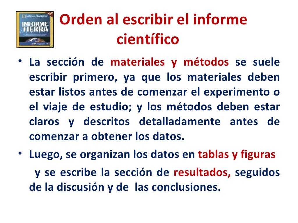 5. que es un informe cientifico y para