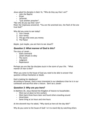 5 Questions | PDF | Christianity | Religion & Spirituality