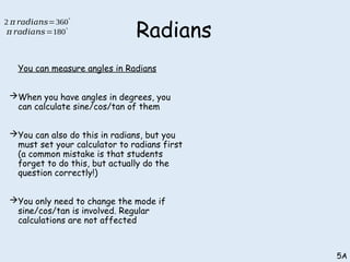 PURE MATH AS LEVEL Radians EXPLAINED IN DETAIL | PPTX