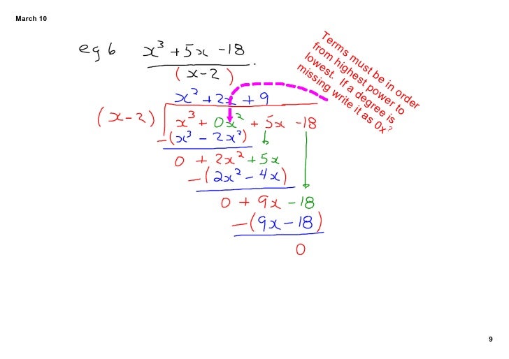 5 Rational Expressions Long Division Mar 10