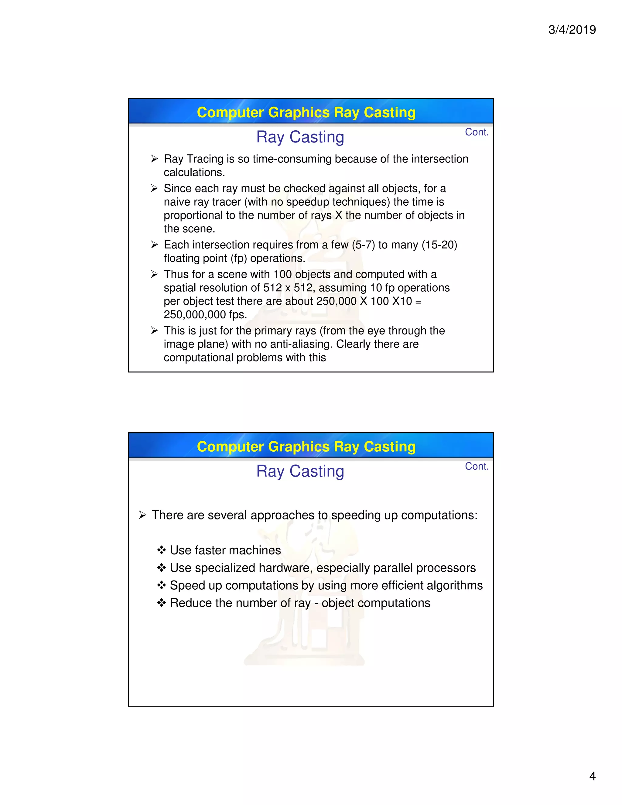 5 ray casting computer graphics | PDF