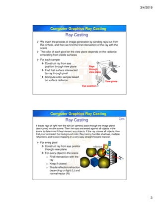 5 ray casting computer graphics | PDF