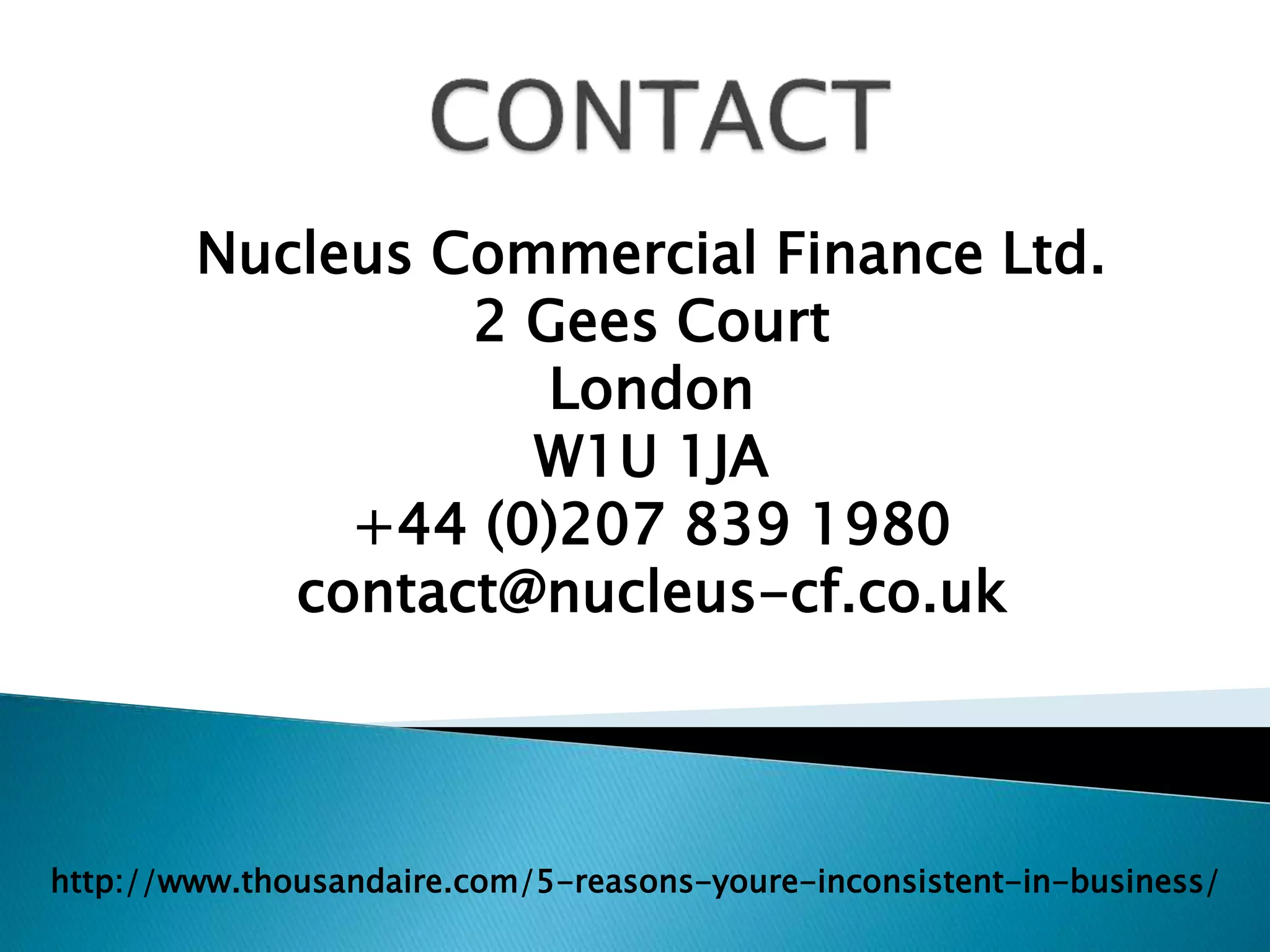 5 Reasons You’re Inconsistent in Business | PPT