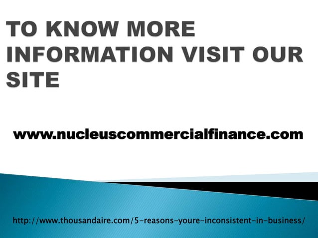 5 Reasons You’re Inconsistent in Business | PPT