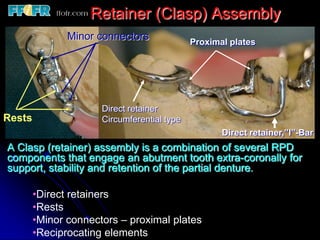 5.retainers, clasp assemblies and indirect retainers | PPT