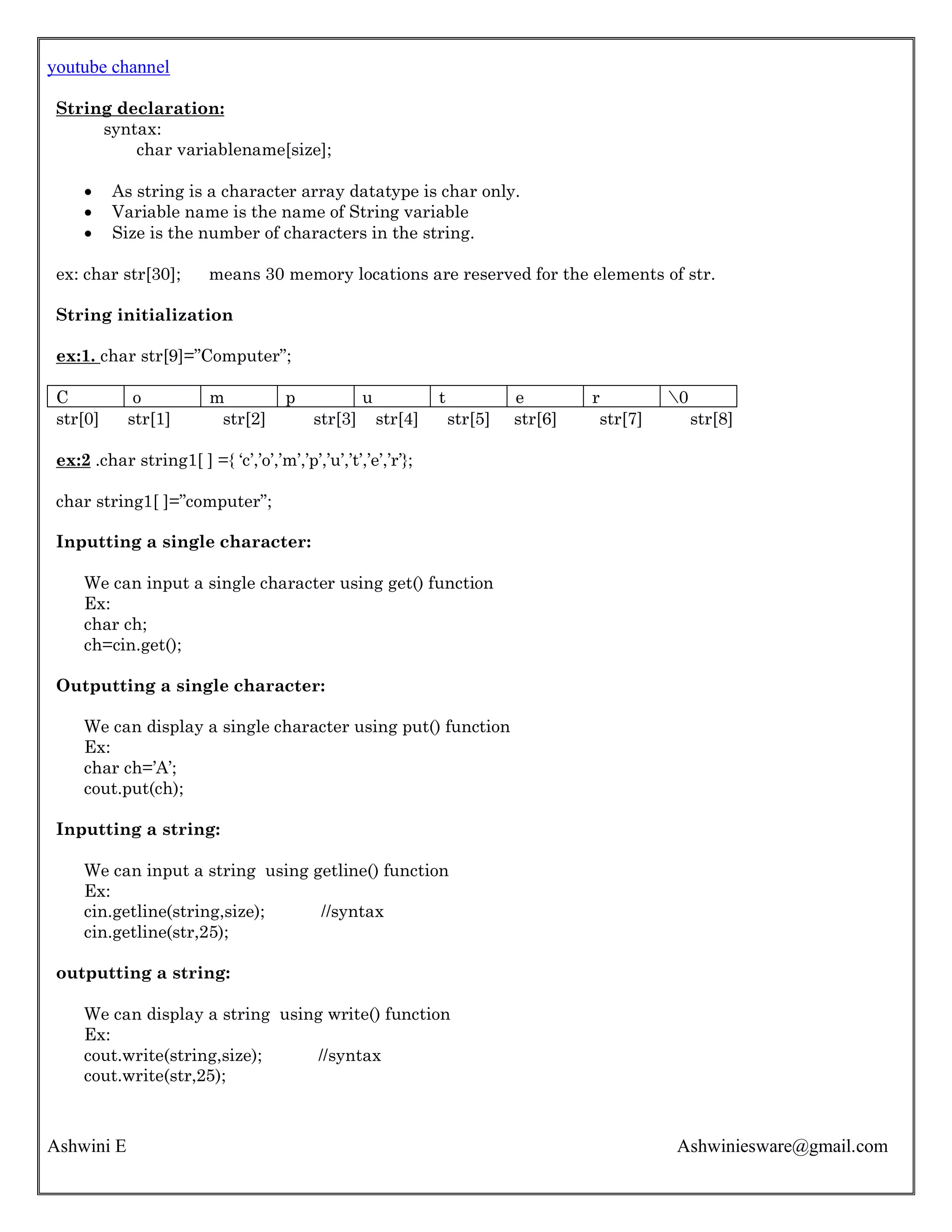 2nd PUC Computer science chapter 5 review of c++ | PDF