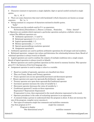 2nd PUC Computer science chapter 5 review of c++ | PDF