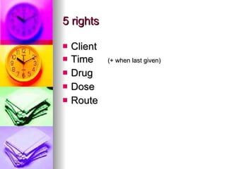 5 Rights Of Medication Administration | PPT