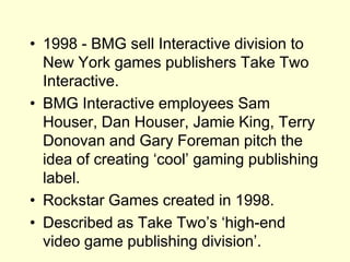 5 rockstar - origins of the company | PPTX