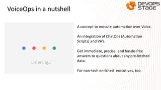 rohit sharma - dev ops virtual assistant - automate devops stuffs using nlp and voiceops | PPT