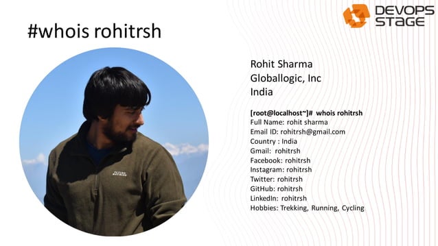 rohit sharma - dev ops virtual assistant - automate devops stuffs using nlp and voiceops | PPT
