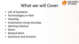 rohit sharma - dev ops virtual assistant - automate devops stuffs using nlp and voiceops | PPT