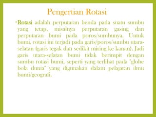 Materi geografi kelas dua belas rotasi bumi | PPT