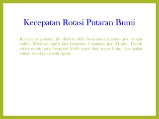 Materi geografi kelas dua belas rotasi bumi | PPT
