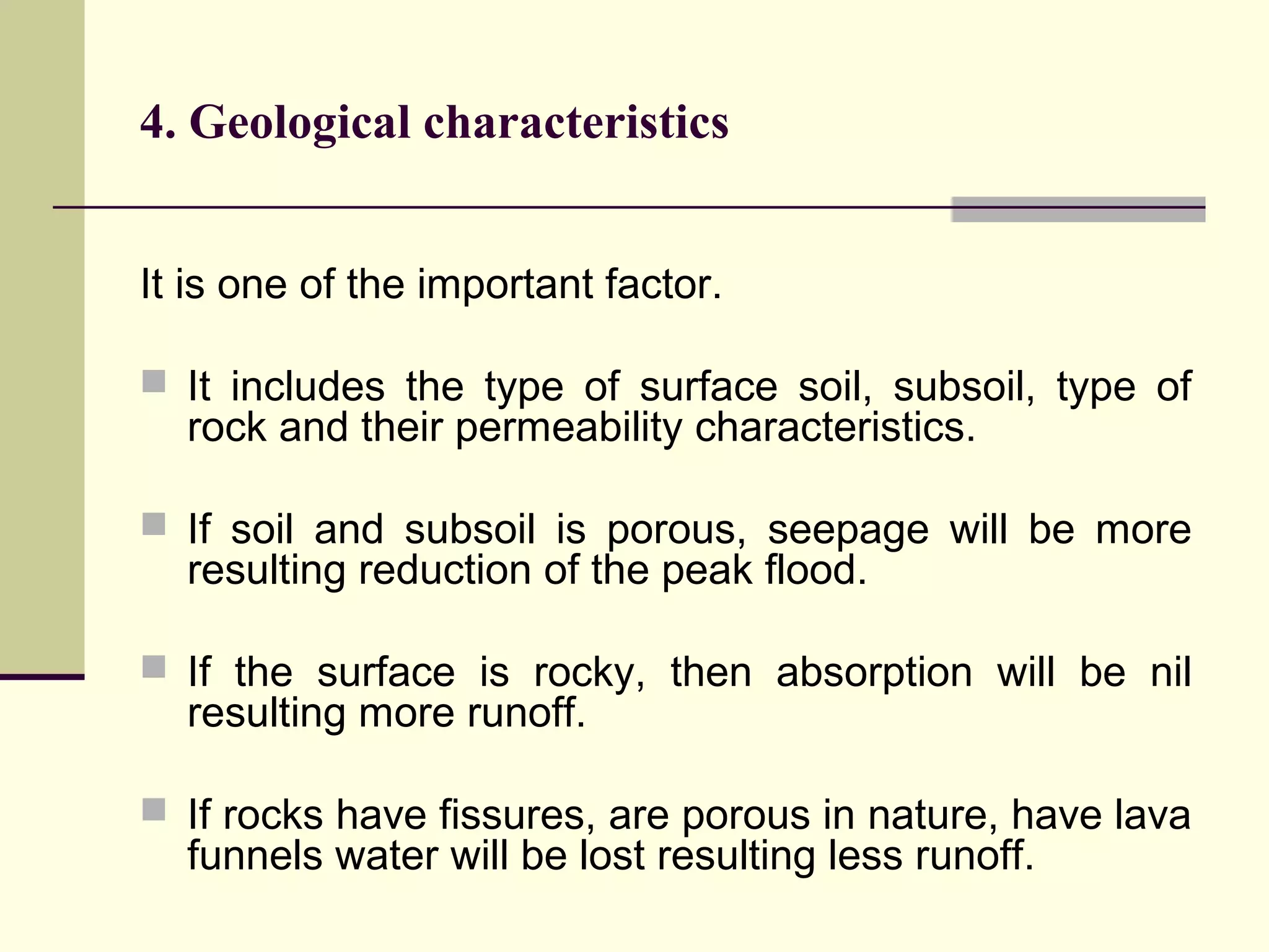 Hydrology (Runoff and factors affecting Run off) | PPT