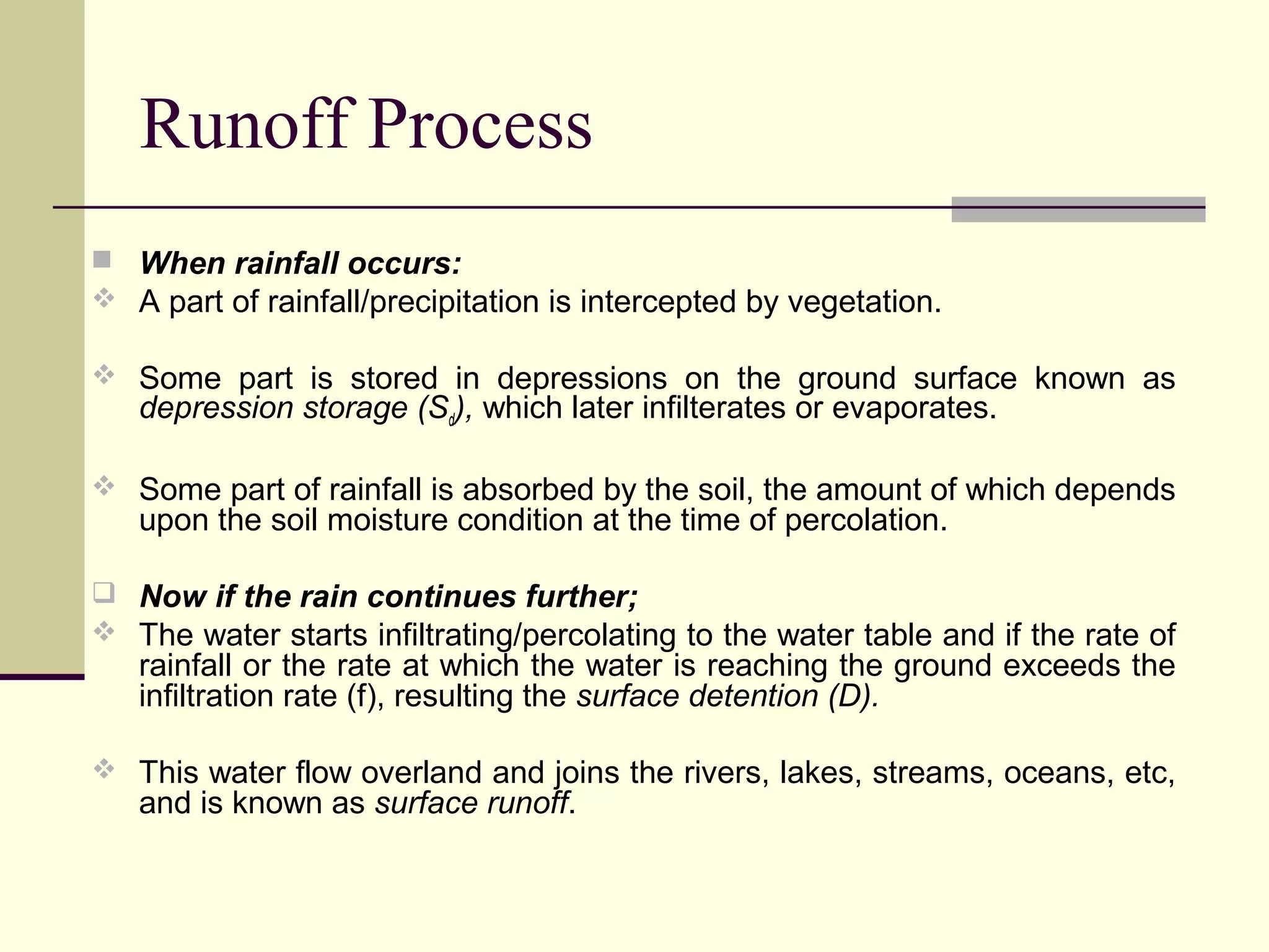 Hydrology (Runoff and factors affecting Run off) | PPT