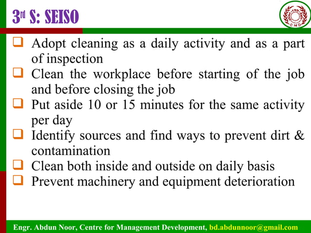 5-S Technique | PPT | Business | Business and Finance
