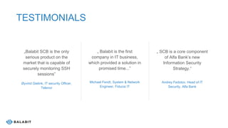 Balabit - Shell Control Box | PPTX