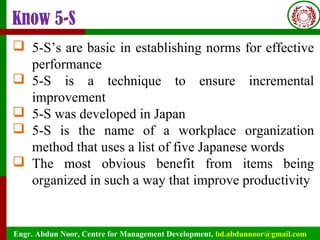 5-S details, presented at BSTQM | PPT