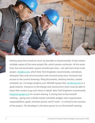 5 Secrets of Smarter, Faster, & Cheaper Construction In NYC | PDF