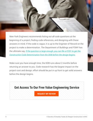 5 Secrets of Smarter, Faster, & Cheaper Construction In NYC | PDF