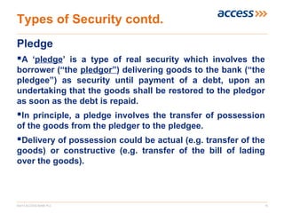 Security for credit facilities | PPT