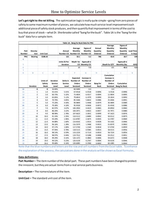 5 service level optimization | DOCX | Business | Business and Finance