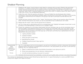 5 shabbat planning lesson plan and ub-d | PDF | Judaism | Religion ...