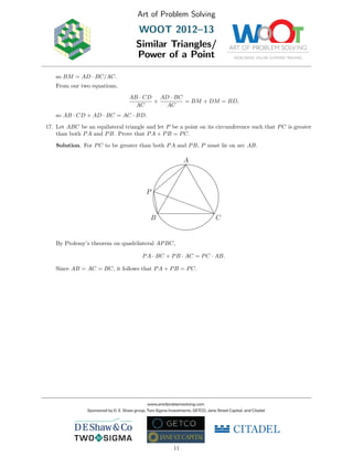 5 similar+triangles%26 power+of+a+point+%28solutions%29 | PDF