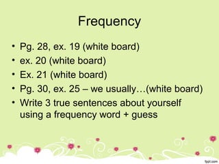 5. simple present + frequency | PPT