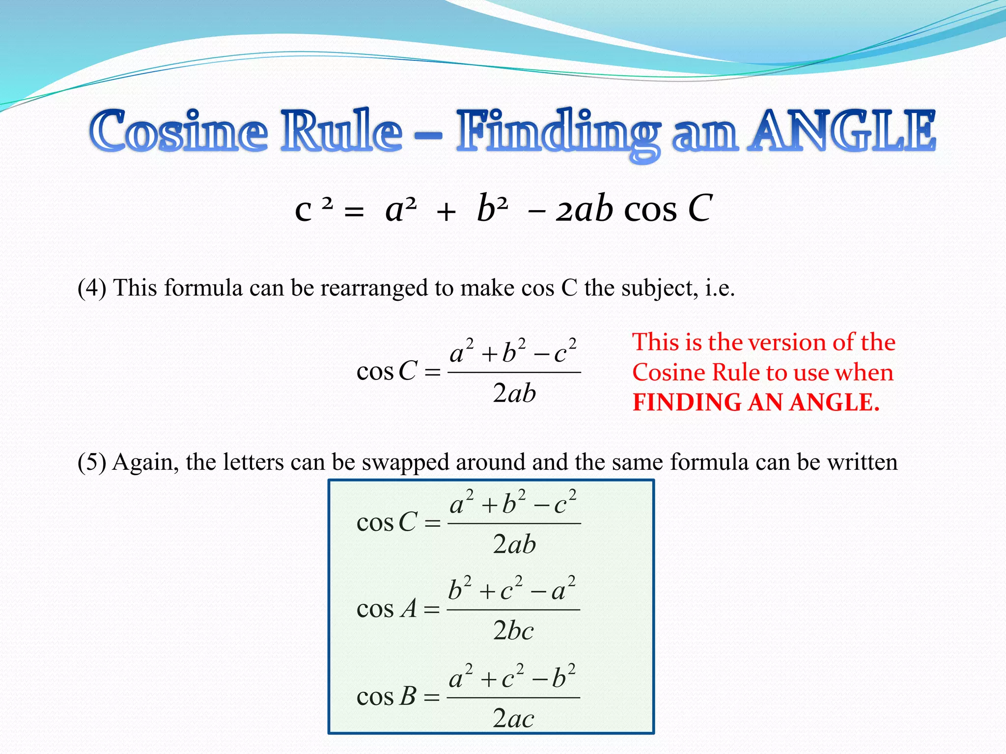 sine and cosine rule | PPTX