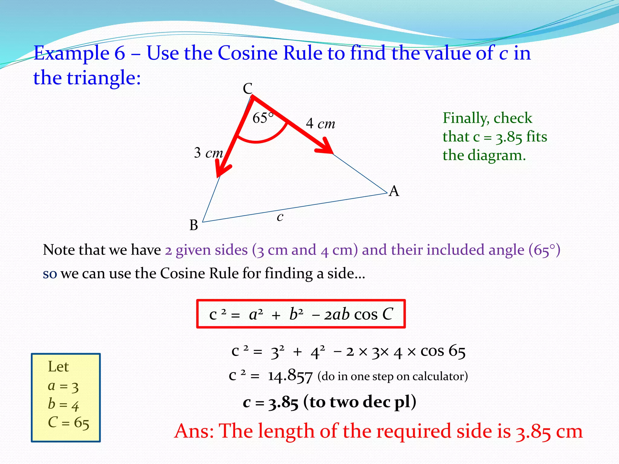 sine and cosine rule | PPTX