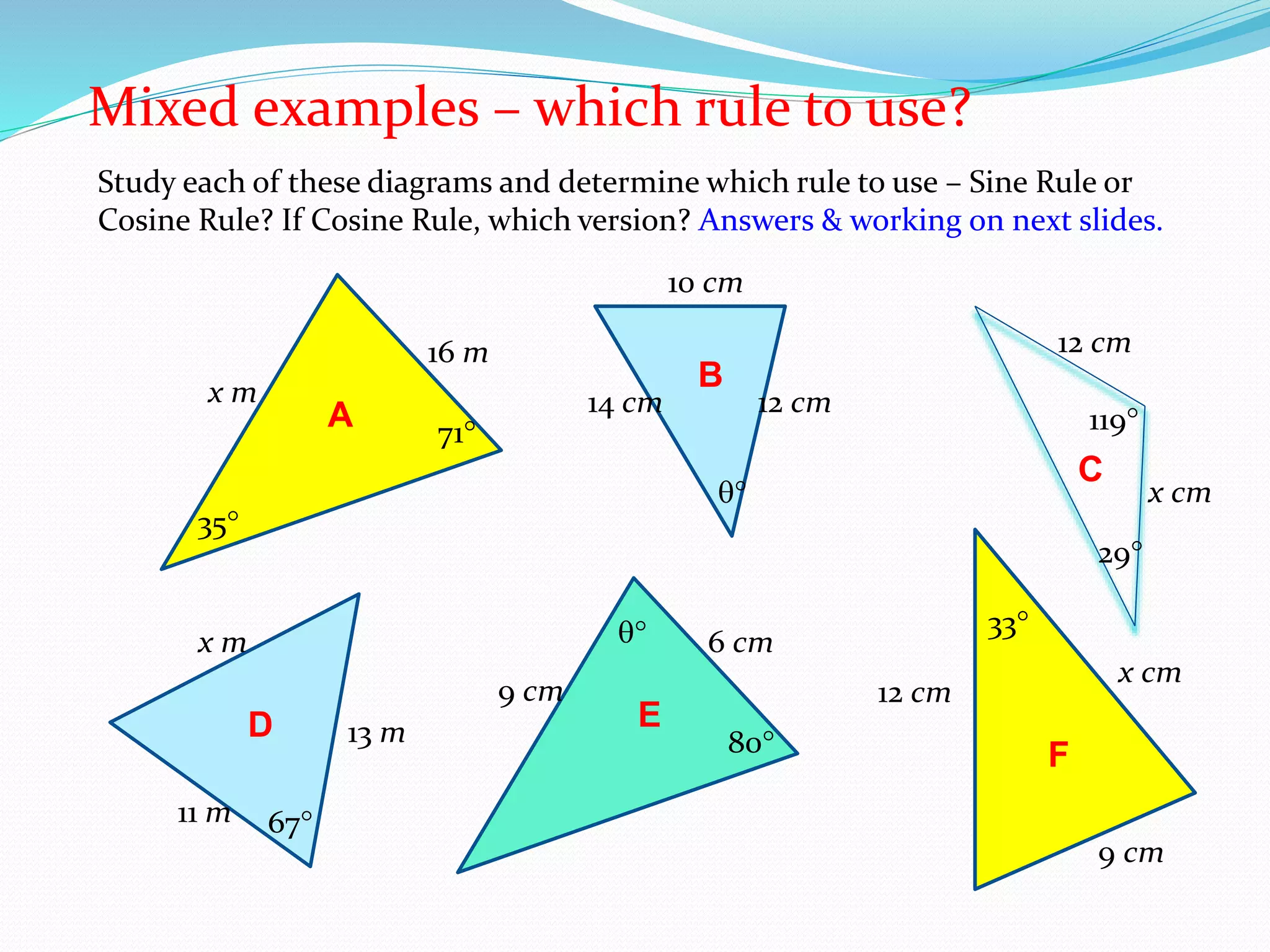 sine and cosine rule | PPTX