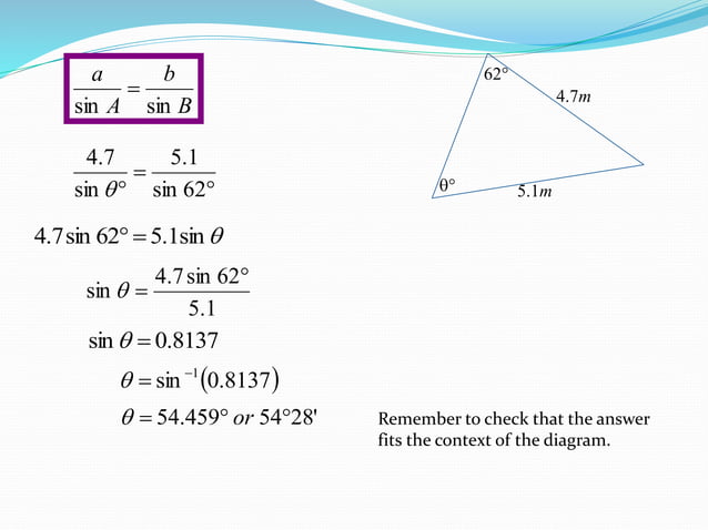 sine and cosine rule | PPTX | Science