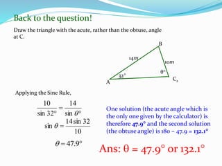 sine and cosine rule | PPTX