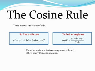 sine and cosine rule | PPTX