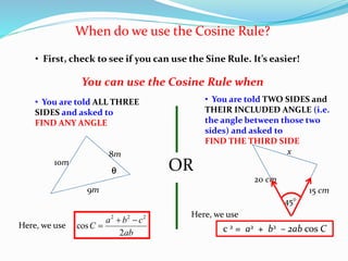 sine and cosine rule | PPTX
