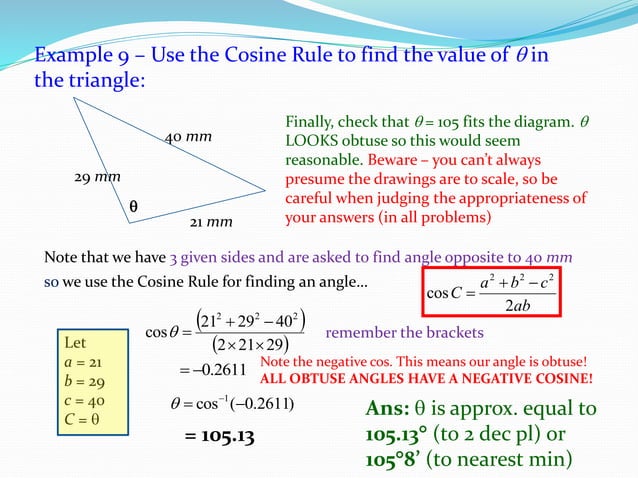 sine and cosine rule | PPTX | Science