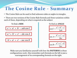 sine and cosine rule | PPTX