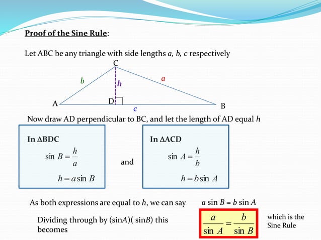 sine and cosine rule | PPTX | Science
