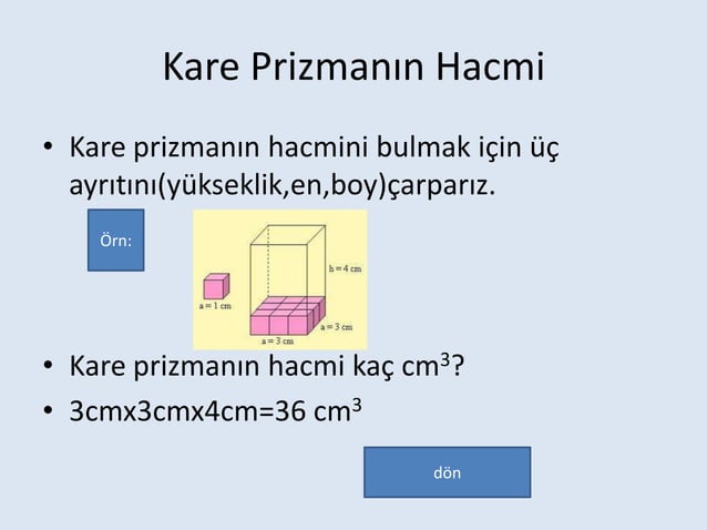 5.SINIF - PRİZMA PİRAMİT VE BOYUT (SLAYT) | PPT