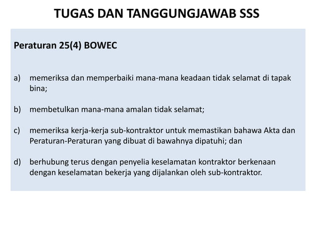 Seminar Cakna KKP - Site Safety Supervisor (SSS) | PDF