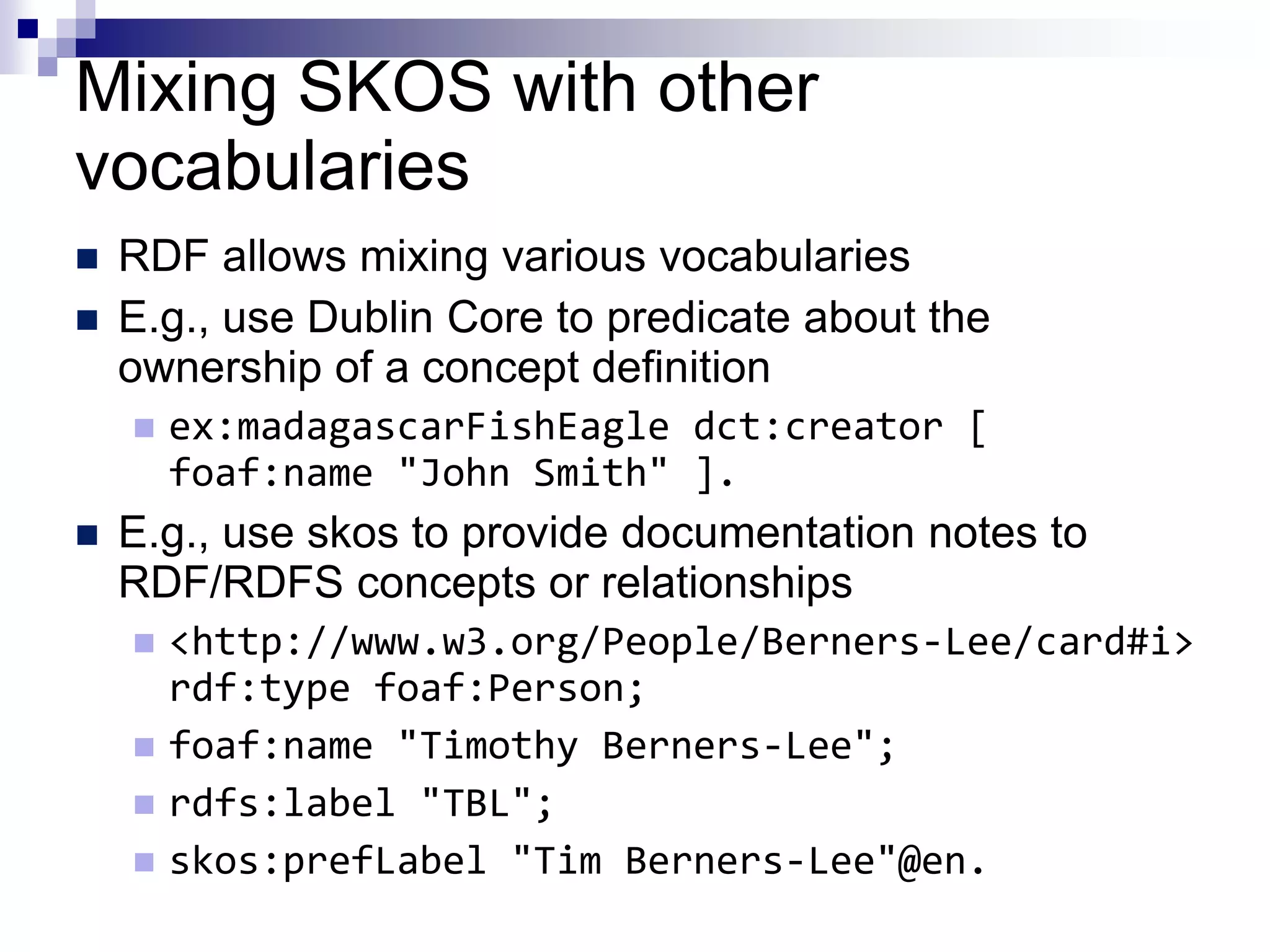 Introduction to SKOS - Simple Knowledge Organization System | PDF