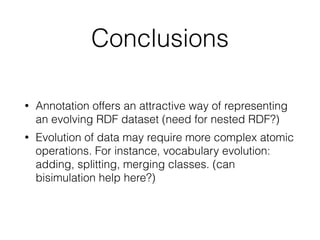 Experiments with evolving RDF | PPT