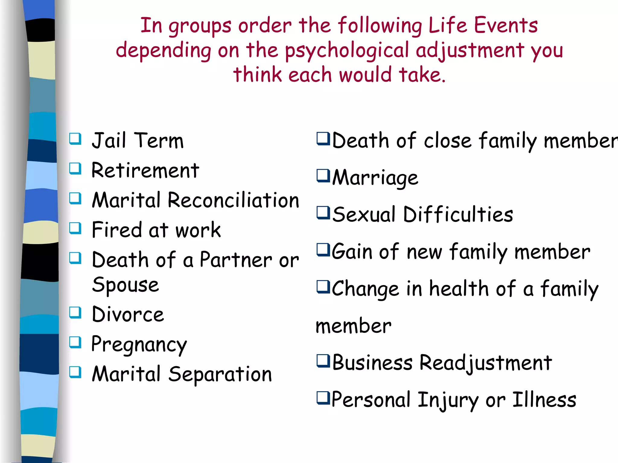 5. Sources Of Stress (Srrs) | PPT