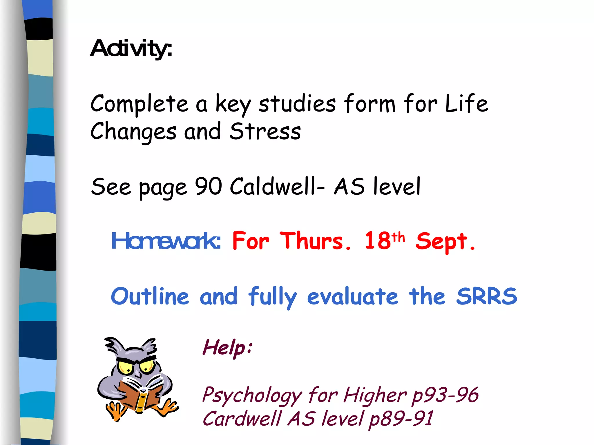 5. Sources Of Stress (Srrs) | PPT